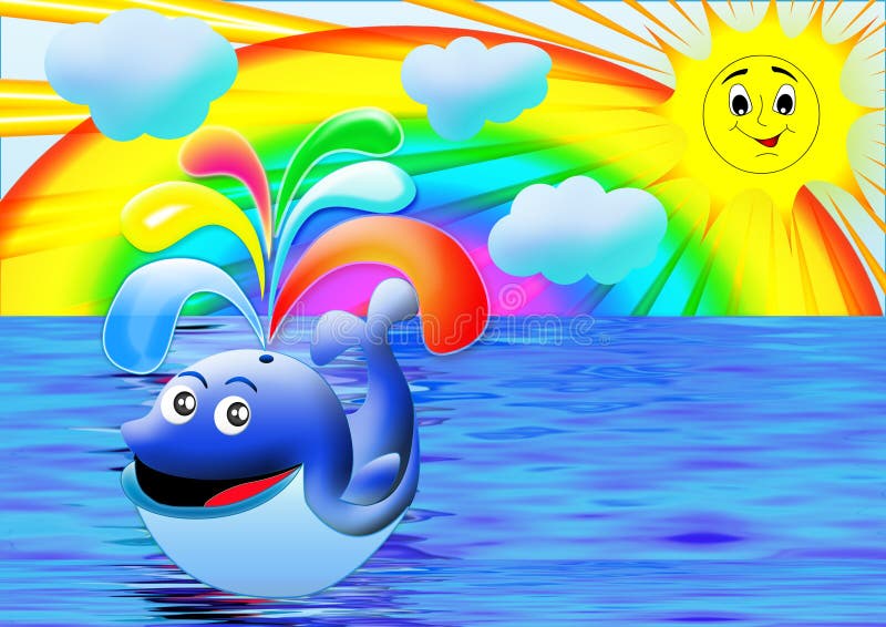 Smiling whale stock illustration. Illustration of imagery - 15807540