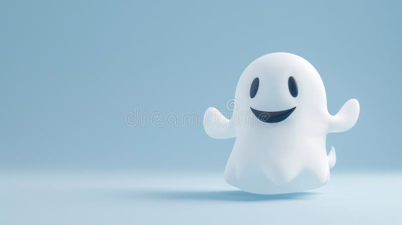 Smiling White Ghost stock photo. Image of specter, friendly - 314197796