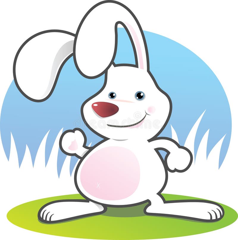White Rabbit Cartoon Head Vector Stock Vector - Illustration of brown ...