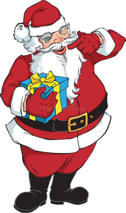 Winking Santa Clipart Borders