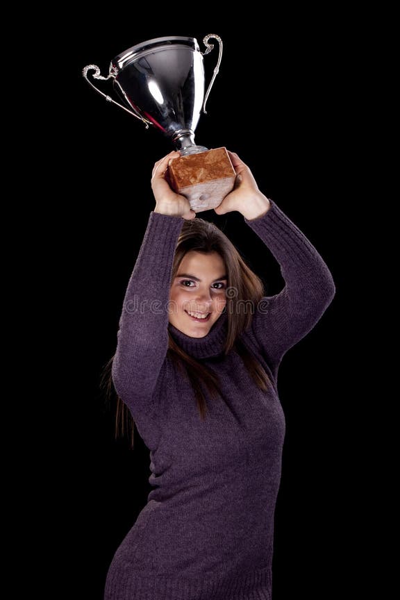 Smiling winner stock photo. Image of celebrate, silver - 12696896