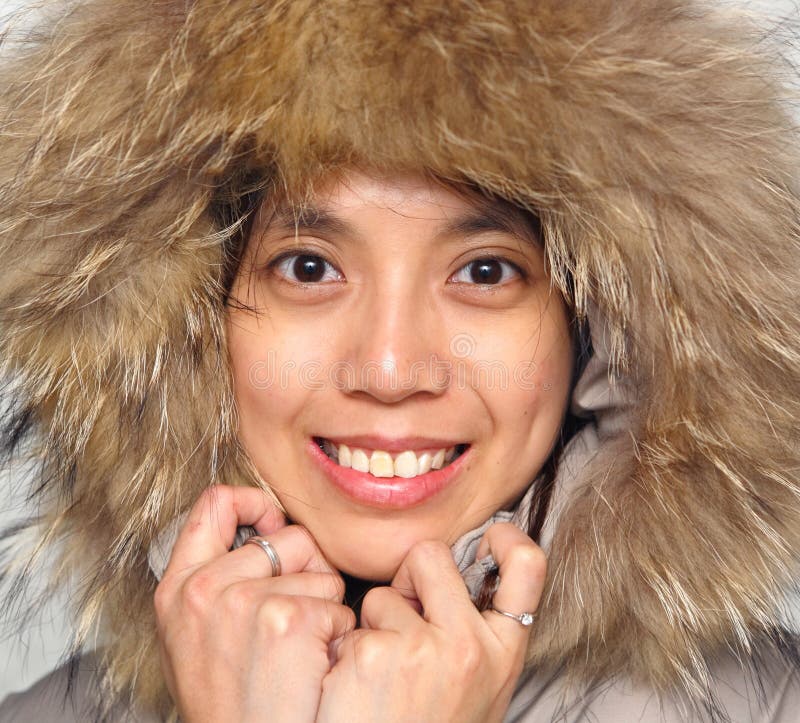 Smiling winter asian girl stock photo. Image of asian - 18433988
