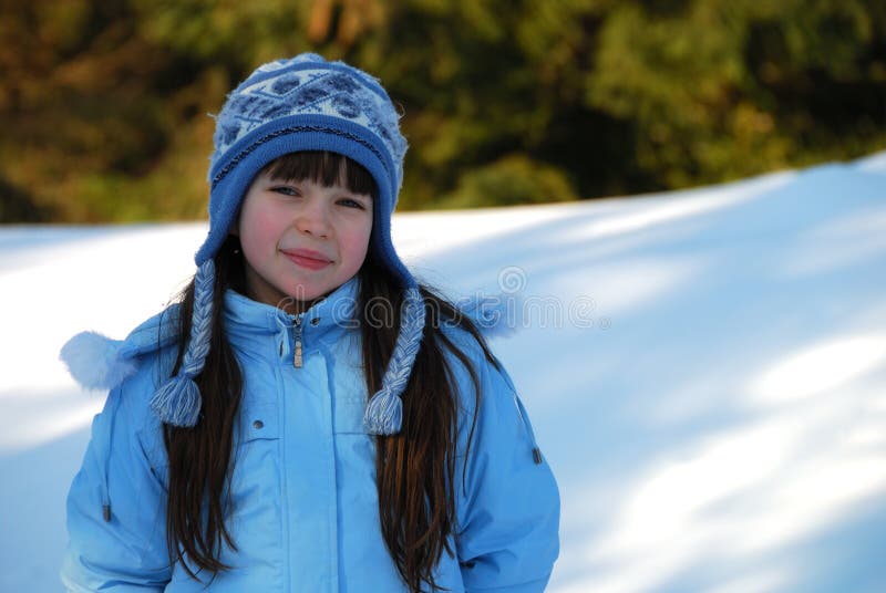 Smiling winter girl stock photo. Image of outdoor, outdoors - 5212764