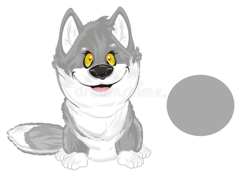 Wolf and gray sign stock illustration. Illustration of pack - 137645557