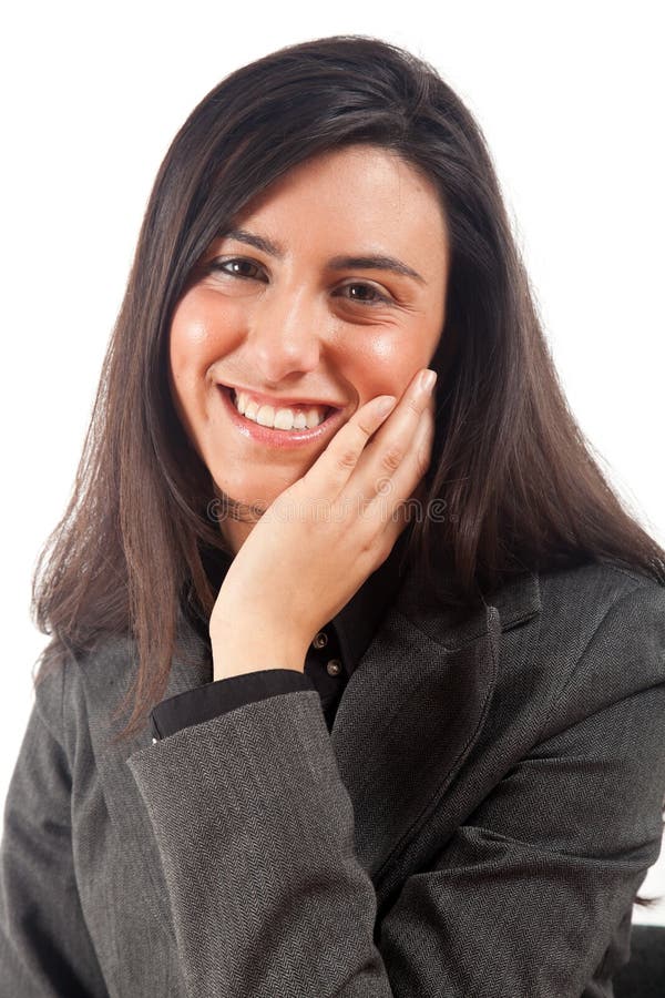 Smiling woman stock photo. Image of clean, makeup, laugh - 18693094