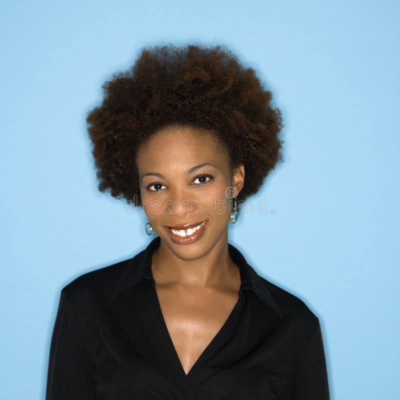 Gorgeous Senior African American Woman Wearing Glasses With Copy Space