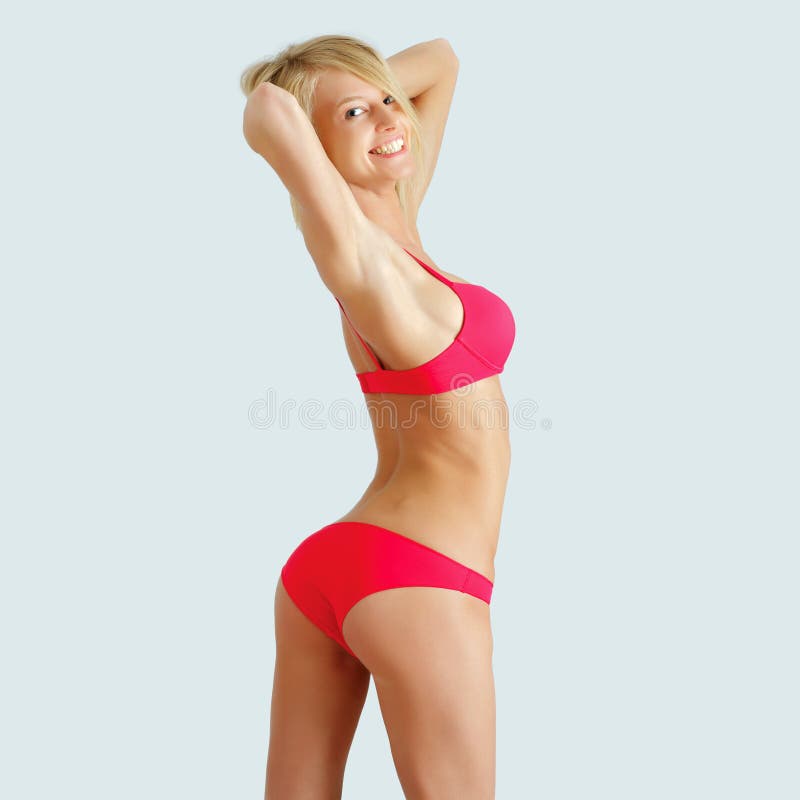 Smiling Woman With Beautiful Body Stock Image Image Of Look Diet