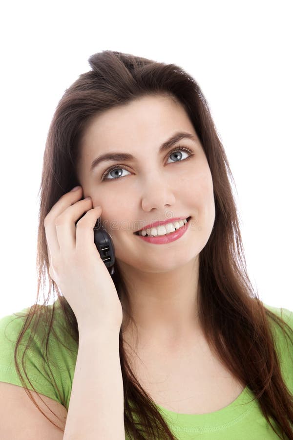 Woman with cellphone stock photo. Image of expression - 30234616