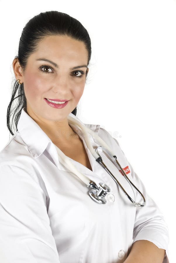 Smiling woman doctor stock image. Image of hair, medic - 7003513