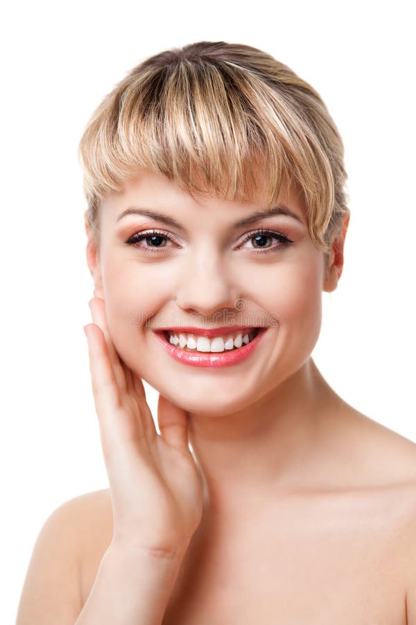Smiling woman face stock photo. Image of lady, teeth, white - 9602300