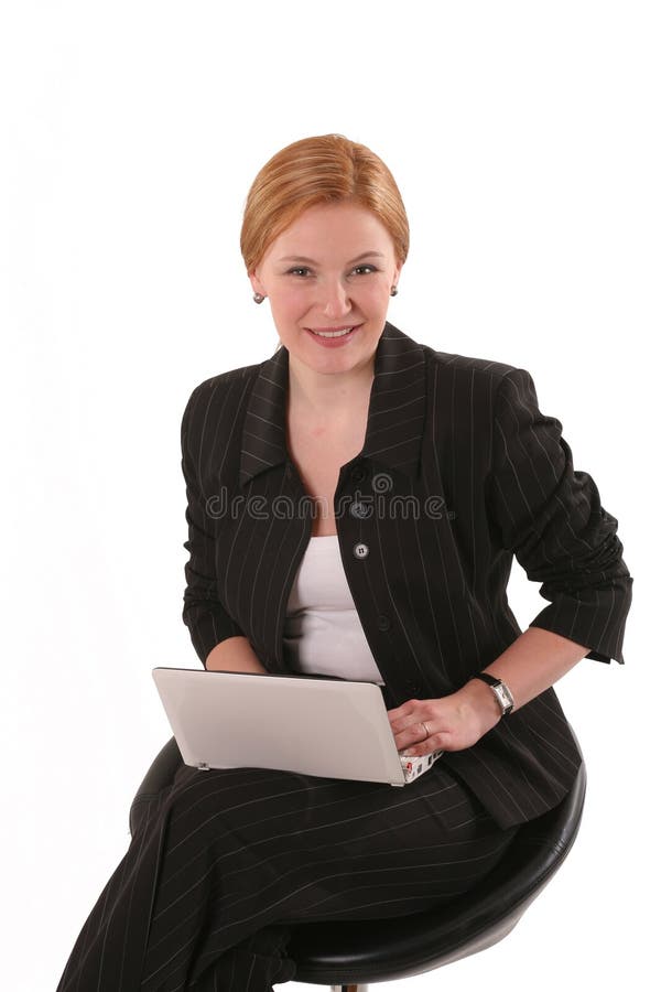 Smiling Woman with Notebook Stock Photo - Image of business, successful ...