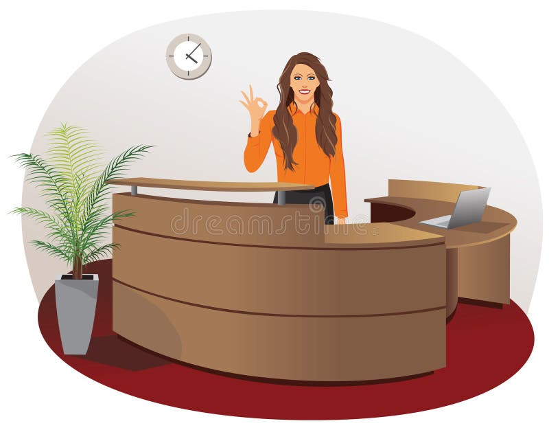 Friendly Receptionist Stock Illustrations – 679 Friendly Receptionist ...