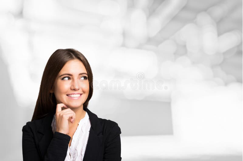 Smiling Woman Portrait, Large Copy-space Stock Photo - Image of copy ...