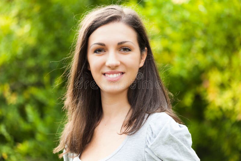 Smiling woman portrait stock image. Image of female, girl - 50880177