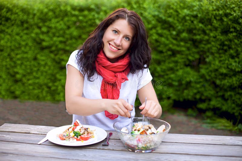 Smiling salad stock photo. Image of mouth, calorie, green - 24480766