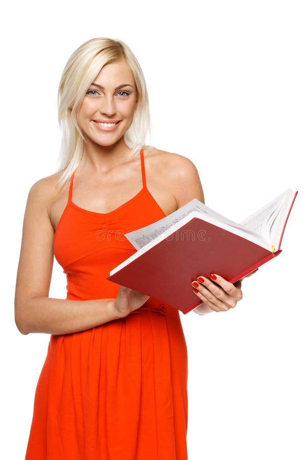 Woman Reading the Book Lying on the Floor Stock Photo - Image of person ...