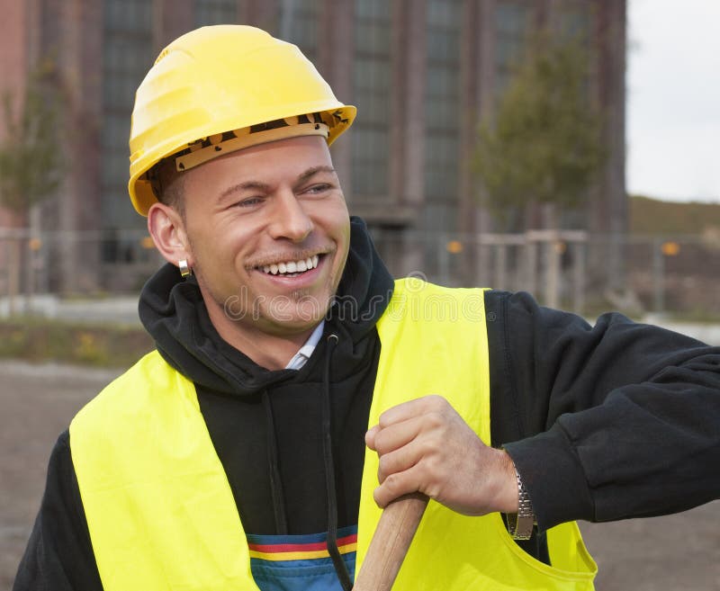 Smiling worker stock image. Image of confident, tool - 11413717