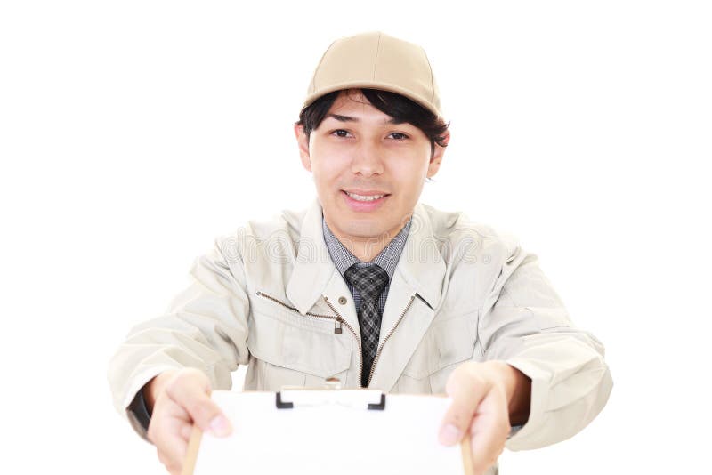 Smiling Worker stock photo. Image of face, health, clothes - 59253018