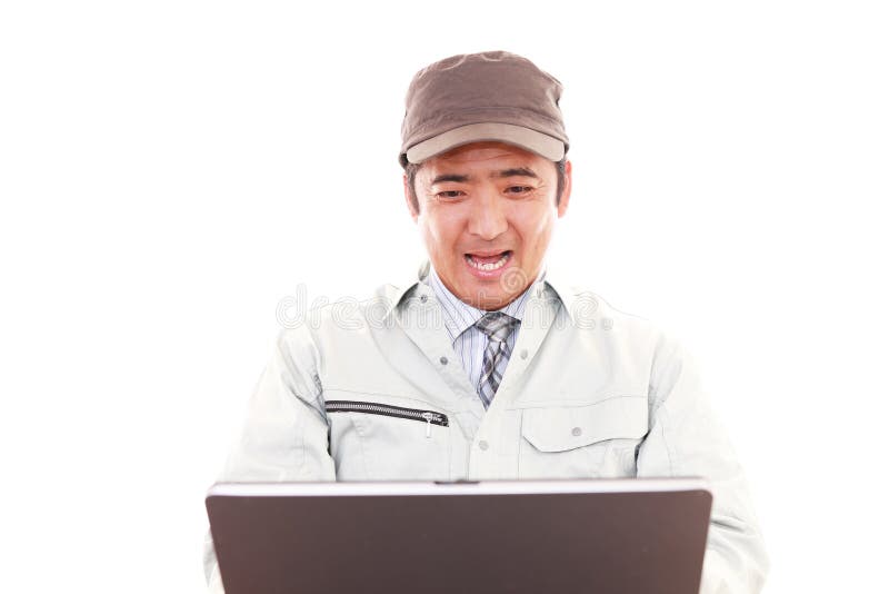 Smiling Worker stock photo. Image of handsome, lifestyle - 59688342