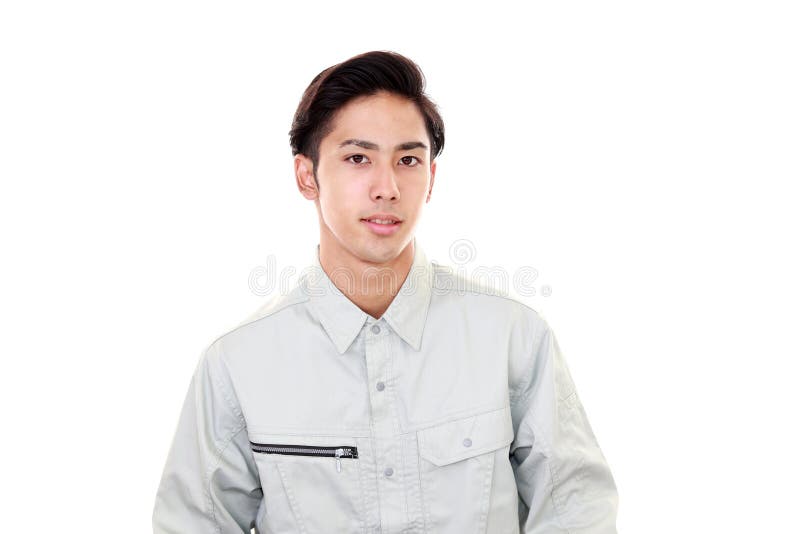 Smiling Worker stock photo. Image of challenge, handsome - 59820820