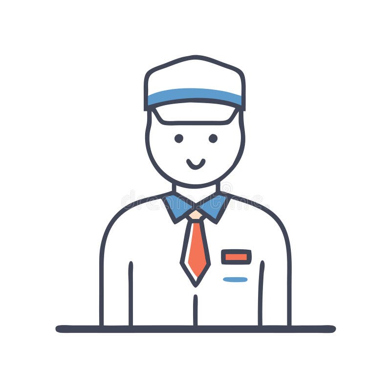 Smiling Worker in Uniform Vector Illustration for Business or Customer ...