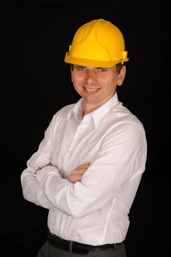Smiling Workman Carrying Boxes Stock Photo - Image of isolated ...