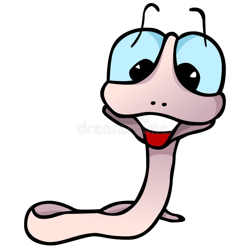 Smiling Worm stock vector. Illustration of cheerful, animal - 31423635