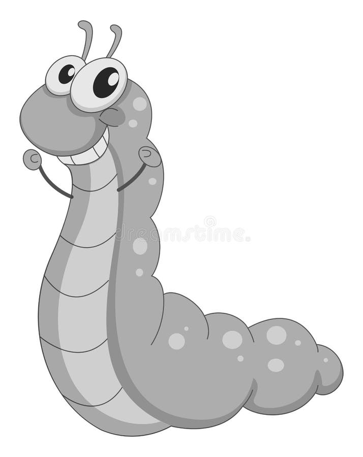 Smiling Worm Cartoon Isolated Stock Vector - Illustration of nice ...