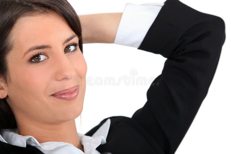Smiling Young Businesswoman Stock Photo - Image of smiling, smug: 22367054