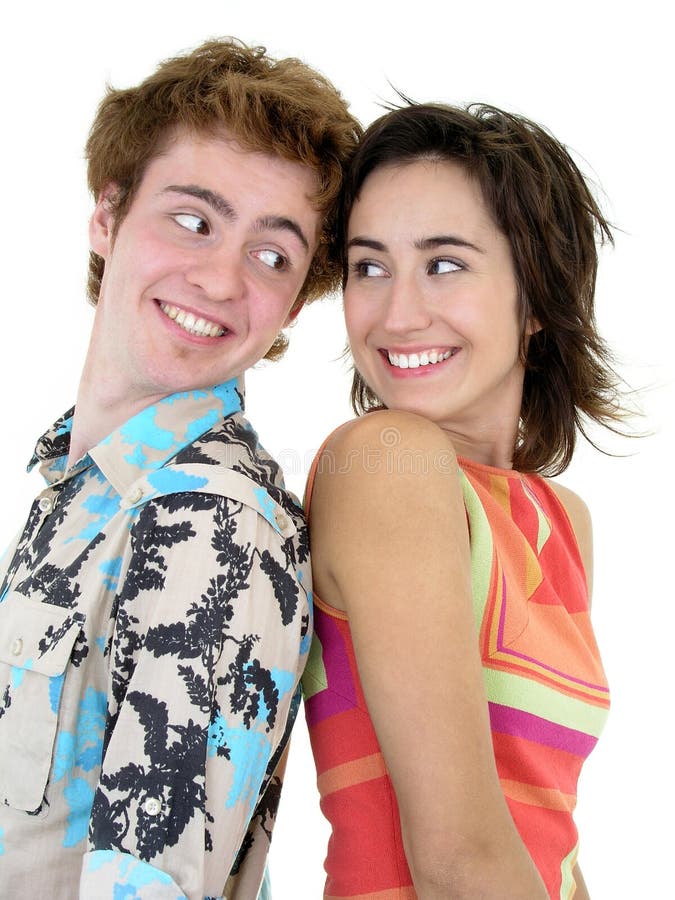 Smiling Young Couple stock image. Image of beautiful, boyfriend - 254889