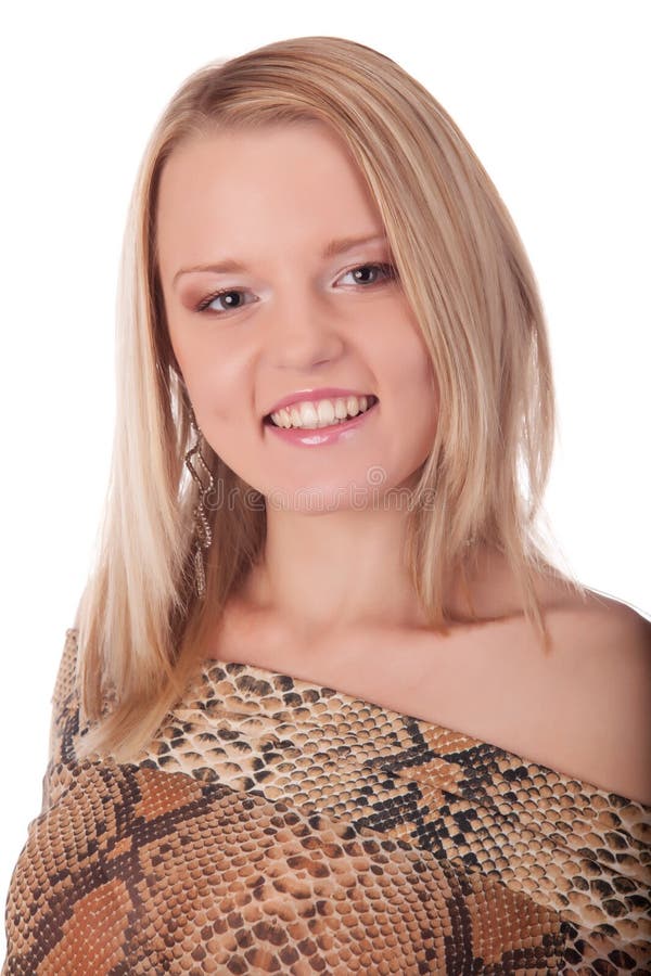 Smiling Young Female in Studio Stock Photo - Image of friendly ...