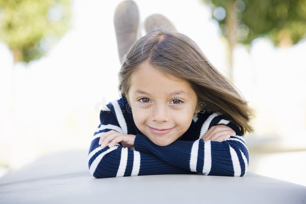 Smiling Young Girl stock photo. Image of juvenile, park - 11278702