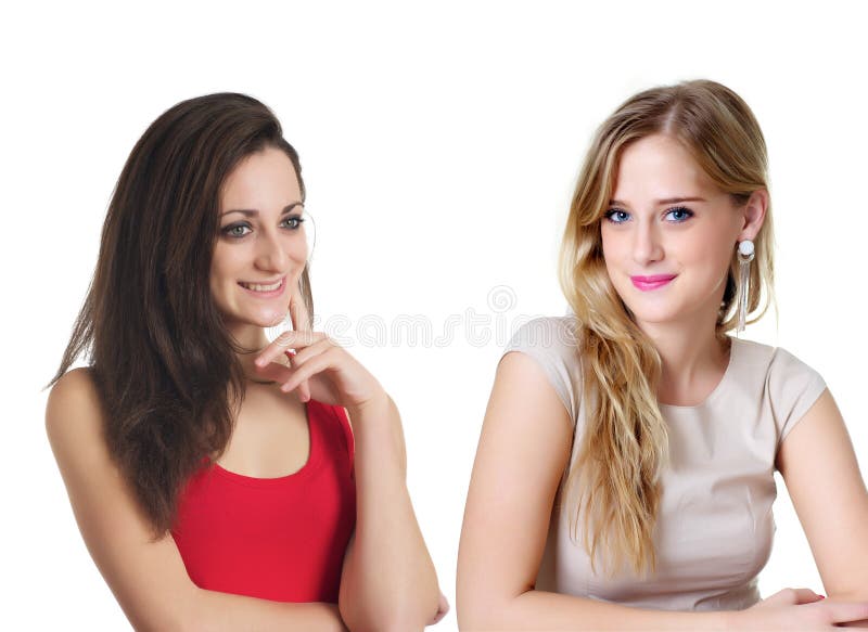 Smiling young girls stock image. Image of women, black - 39156117