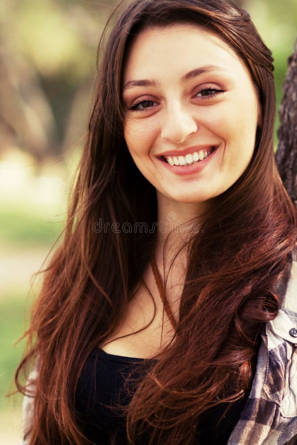 Greek girl in the park stock photo. Image of beautiful - 28140252