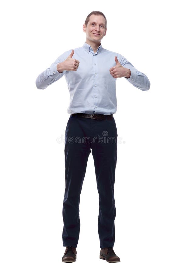 Smiling Young Man Looking at You. Isolated on a White Stock Photo ...