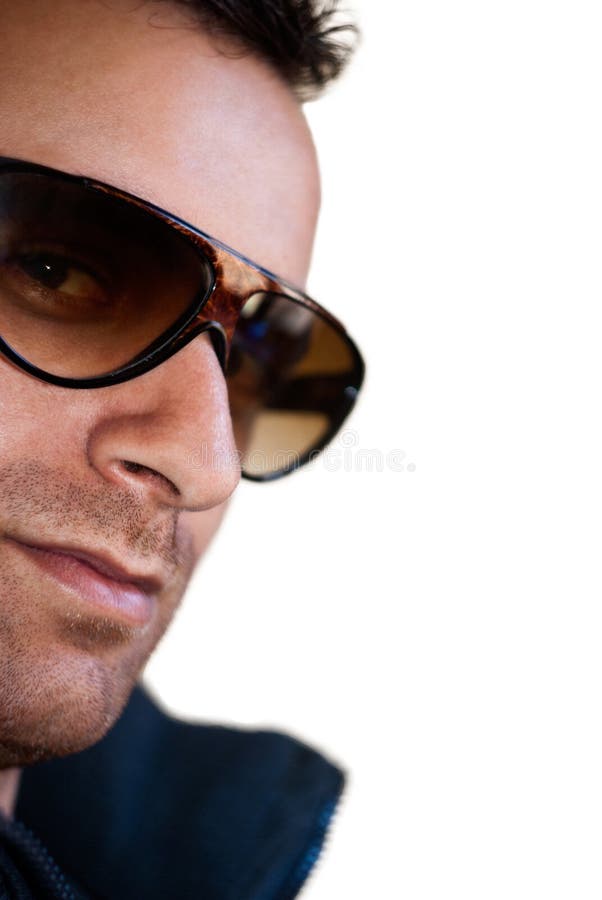 Handsome Man with Sunglasses on Head Stock Photo - Image of allurement ...
