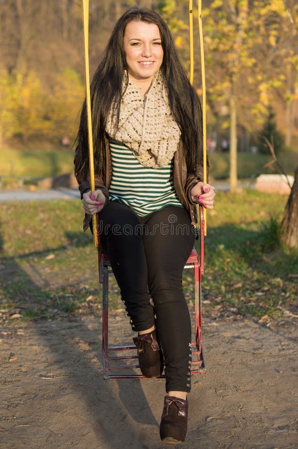 Smiling Young Model Relaxing in a Sunny Garden Stock Image - Image of ...
