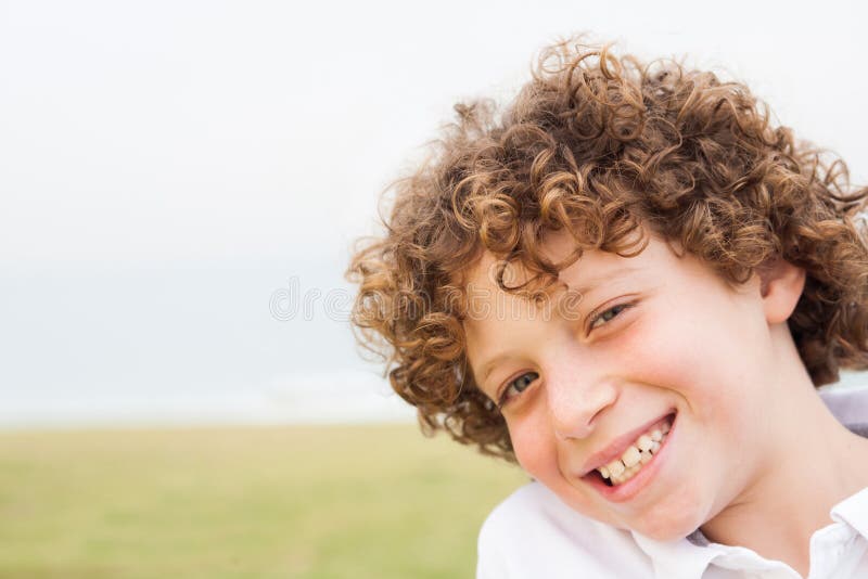 Smiling Young Pretty Boy Posing Stock Image - Image of cheerful, lawn ...