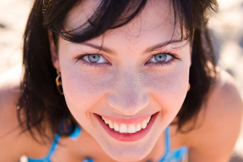 Smiling young woman stock image. Image of sensuality, beautiful - 6335281