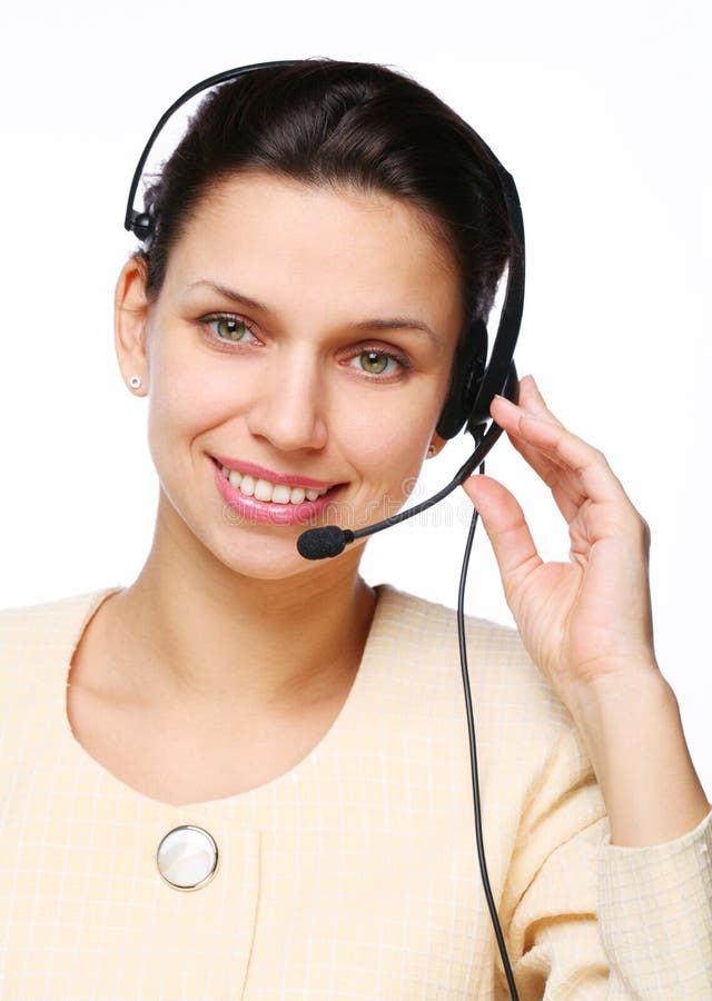 Customer Service Woman stock image. Image of model, female - 16112201