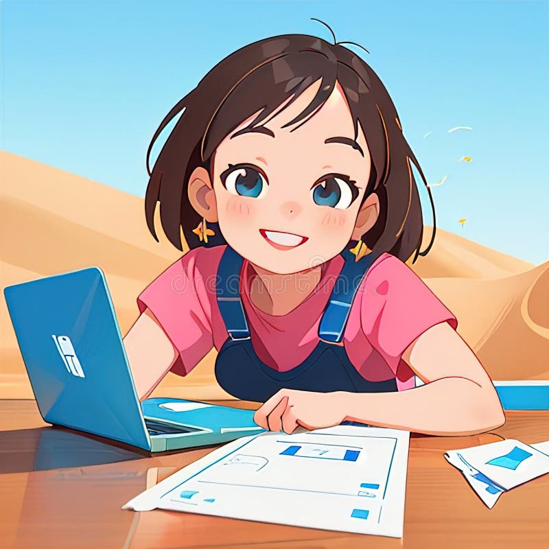 Computer Work Anime Stock Illustrations – 1,217 Computer Work Anime ...