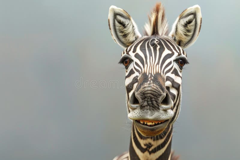 Smiling Zebra Against Bright Background - Fun and Whimsical Animal ...