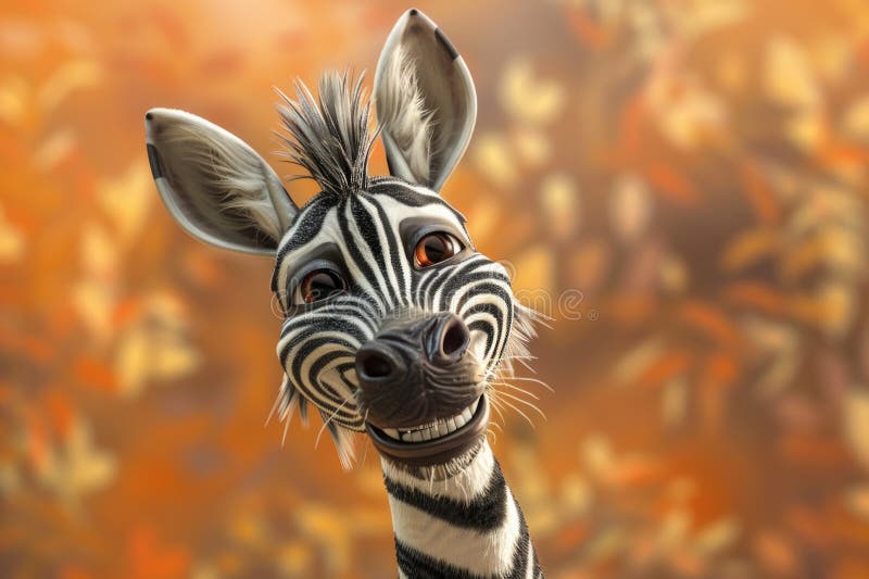 Smiling Zebra Against Bright Background - Fun and Whimsical Animal ...
