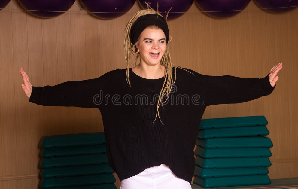 Smilling Dancer is in Movement Stock Image - Image of performer ...