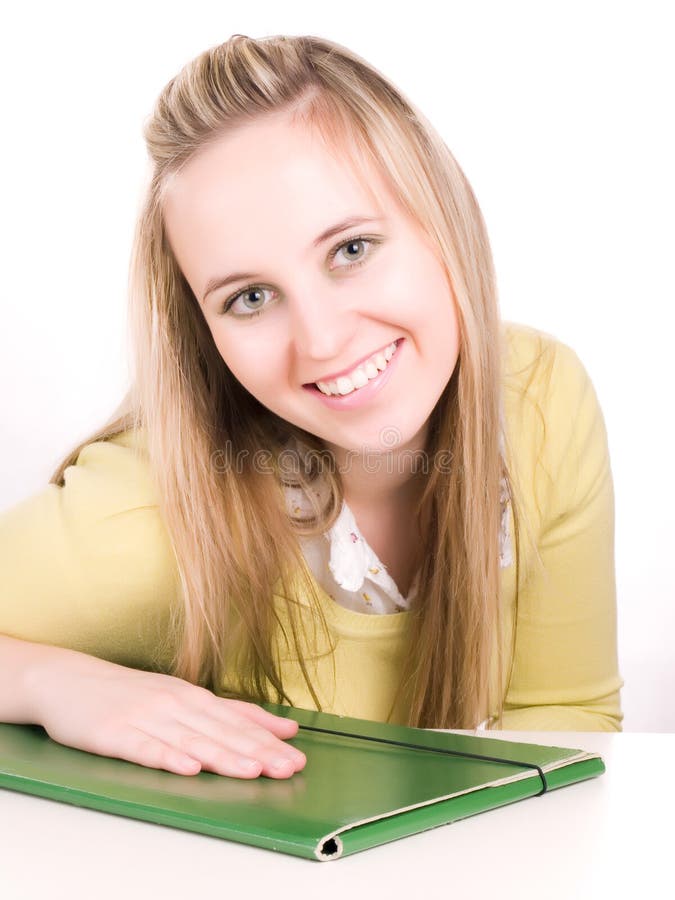 Smilling Student with Folder Stock Photo - Image of university, happy ...