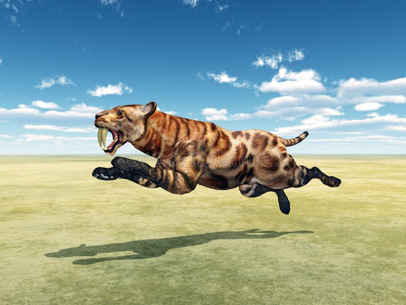 Smilodon stock illustration. Illustration of smilodon - 32063318