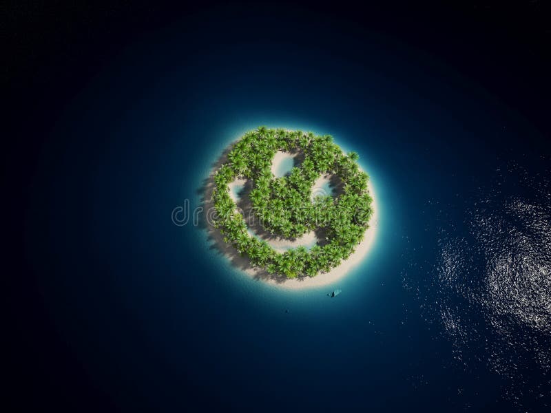 Smily island stock illustration. Illustration of remote - 23934503