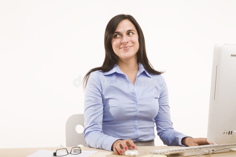 Smirk at work stock image. Image of multi, race, document - 9969945