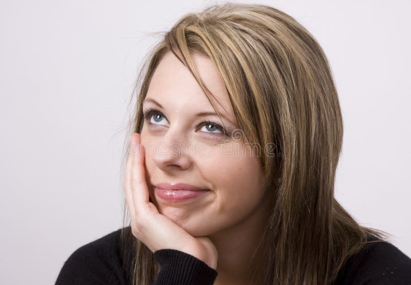Smirking stock image. Image of person, blonde, caucasian - 4935915