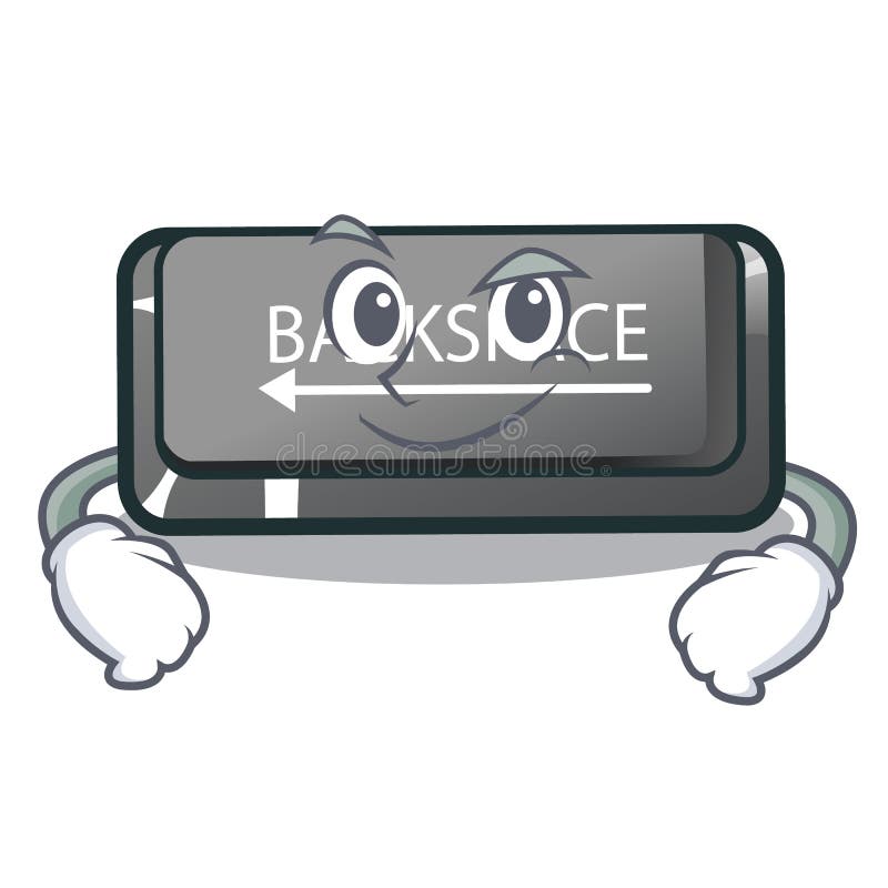 Smirking Button Backspace in the Shape Cartoon Stock Vector ...